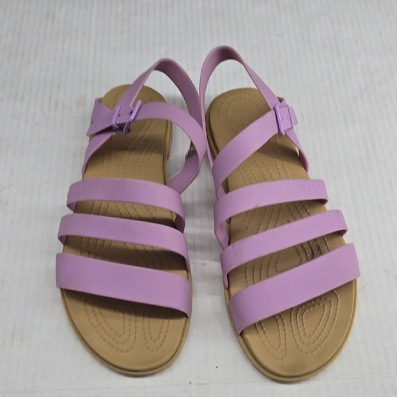 CROCS | Shoes | Crocs Lavender Strappy Sandals | Poshmark